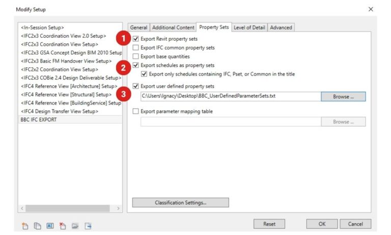 Exporting IFC from Revit part 3: User-defined properties – Bim Corner