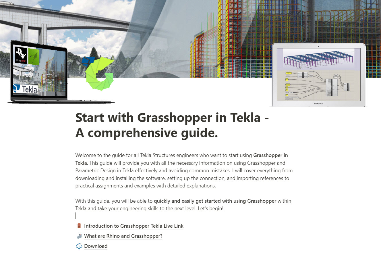 How to start using Grasshopper Tekla Live Link?