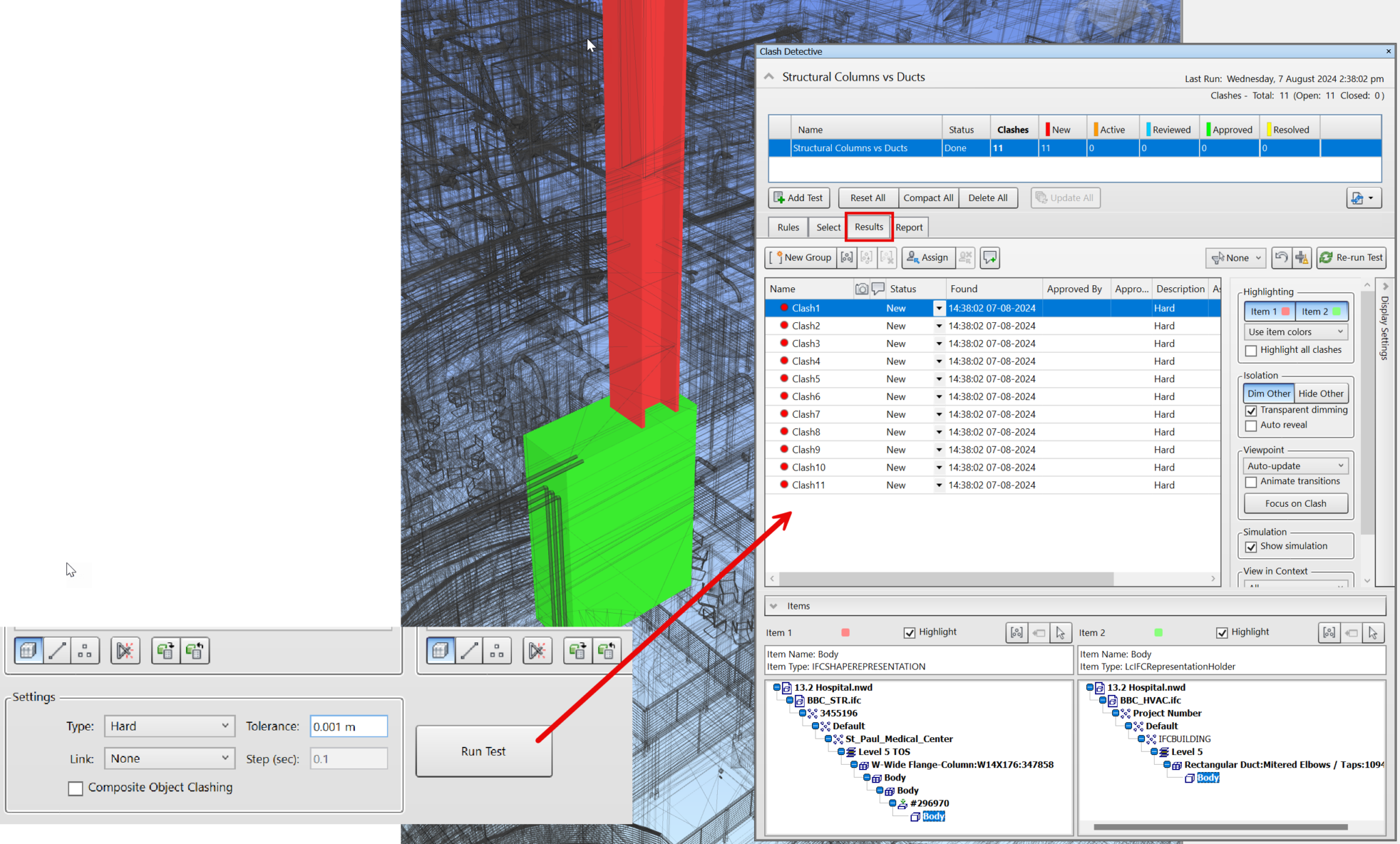 Key Points to Remember When Building Clash Tests in Navisworks