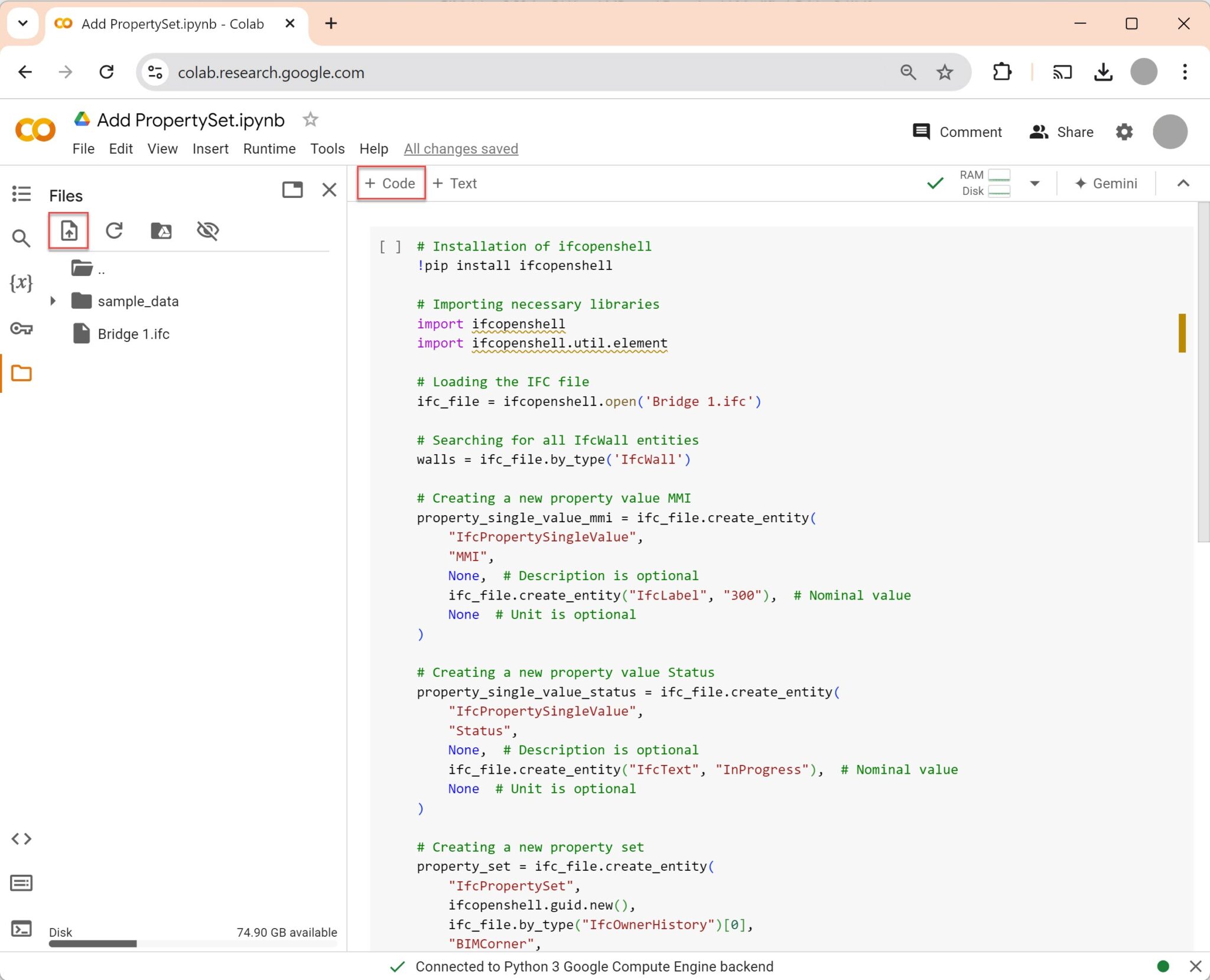 Add properties to IFC using IfcOpenShell